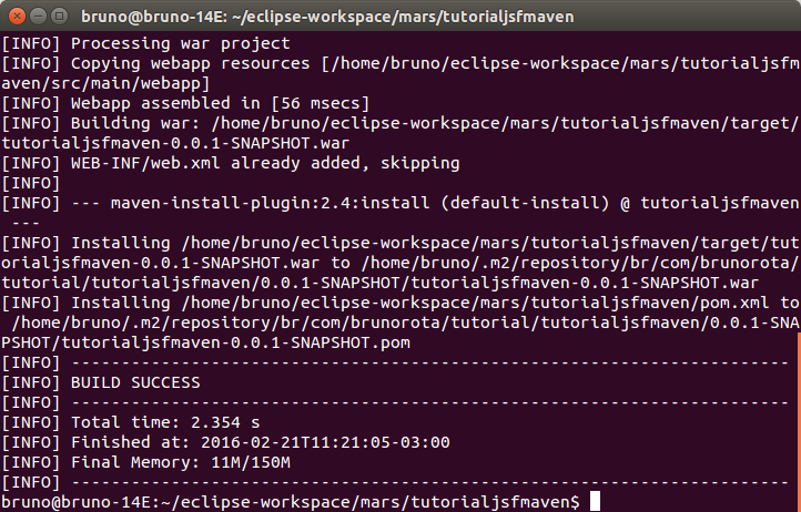 Criar projeto JSF 2.2 + PrimeFaces + Eclipse + Maven + Wildfly | Bruno Rota